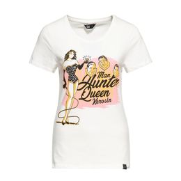 Queen Kerosin Classic T-Shirt Man Hunter in wei&szlig; | Gr.: XXL