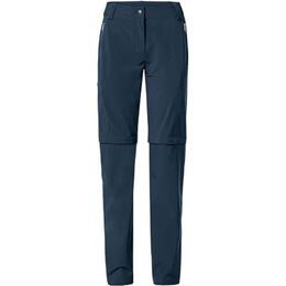 Vaude Zip-Off Funktions-Wanderhose Wo Farley Stretch ZO T-Zip P in Blau | Gr.: 46