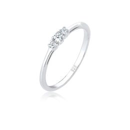 Elli DIAMONDS Ring 925 Sterling Silber Verlobungsring in Silber | Gr.: 56