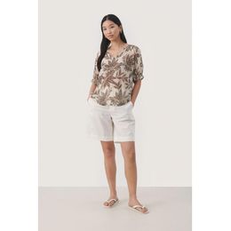 PART TWO Kurzarm-Bluse PopsyPW Relaxed fit in Black Delicate Leaf | Gr.: 40
