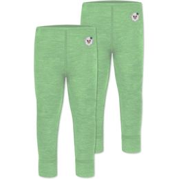 Normani Outdoor Sports 2er Pack Baby Merino Hose Leggings Tutira in Gr&uuml;n | Gr.: 86
