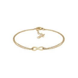 Elli Armband 925 Sterling Silber Infinity in Gold | Gr.: 19 cm