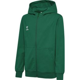 Hummel Kinder Trainingsjacke "Hmlgo 2.0 Zip Hoodie Kids" in Gr&uuml;n | Gr.: 152