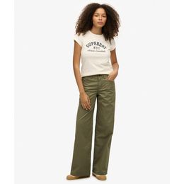 Superdry Damen Mid Rise Baggy Chino Green - Gr&ouml;&szlig;e: 26/30 21236315002048MI414