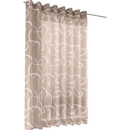 HEINE HOME unisex Dekostore taupe-wei&szlig;, Gr&ouml;&szlig;e 225x270 cm