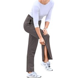 Damen Freizeithose mit langem Rei&szlig;verschluss seitlich anthrazit Gr&ouml;&szlig;e 44/46
