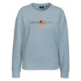 OKLAHOMA Jeans Sweatshirt blau Herren XXL