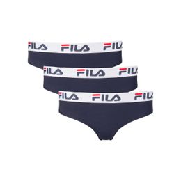 Fila Damen Slip "WOMAN BRIEF", Gr. Mnavy, Obermaterial: 95% Baumwolle, 5% Elasthan, bedruckt, unifarben mit Farbeinsatz, Unterhosen, mit elastischem