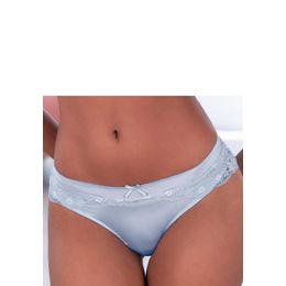 Panty Vivance "Anisa", Damen, Gr. 36/38, hellblau, Spitze, Obermaterial: 86% Polyamid, 14% Elasthan, Unterhosen Panty, mit blumiger Spitze und feiner Zierschleife