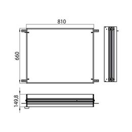 Emco Prestige Einbaurahmen f&uuml;r Lichtspiegelschrank, 989700008,