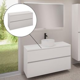 evineo ineo5 evo Unterschrank mit Konsolenplatte B: 120 cm, mit 2 Ausz&uuml;gen, BE0959WH+BE0965WH,