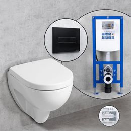 Geberit Renova Plan Compact Komplett-SET Wand-WC mit neeos Vorwandelement,, 203245600+16601BM#SET,