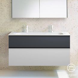 Burgbad Fiumo Schrank mit Doppelwaschtisch, 2 Ausz&uuml;ge, SFXM122F3956FOT56C0001G0200,