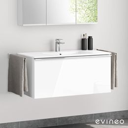 evineo ineo4 Unterschrank B: 100 cm, 1 Auszug, mit Griff, f&uuml;r evineo ineo Waschtisch,, BE0207WH,