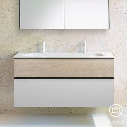 Burgbad Fiumo Schrank mit Doppelwaschtisch, 2 Ausz&uuml;ge, SFXM122F3956FOT45C0001G0200,
