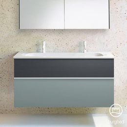 Burgbad Fiumo Schrank mit Doppelwaschtisch, 2 Ausz&uuml;ge, SFXO122F3957FOT56C0001G0223,