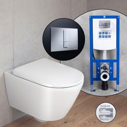 Duravit Plinero Komplett-SET Wand-WC mit neeos Vorwandelement,, 45970920A1+16791CR#SET,
