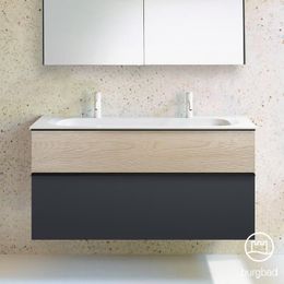 Burgbad Fiumo Schrank mit Doppelwaschtisch, 2 Ausz&uuml;ge, SFXM122F3958FOT45C0001G0200,