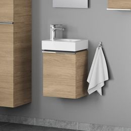 Geberit iCon Handwaschbecken, evineo ineo4 Unterschrank B: 38 cm, 1 T&uuml;r rechts, mit Griff,, 124836000+BE0216OA,