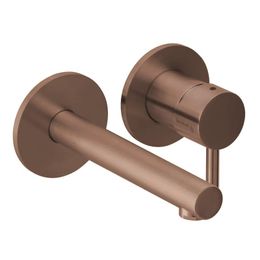 Herzbach Design iX PVD Waschtischarmatur, Wandmontage, 21.139756.1.39,