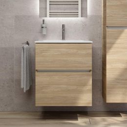 evineo ineo5 evo Unterschrank B: 61 cm, 2 Ausz&uuml;gen, mit Griffmulde, f&uuml;r Duravit ME by Starck Waschtisch,, BE0719OA,