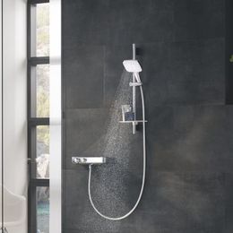 Grohe Rainshower SmartActive Cube Brausegarnitur mit Stange und Ablage, 3 Strahlarten, 26584LS0,