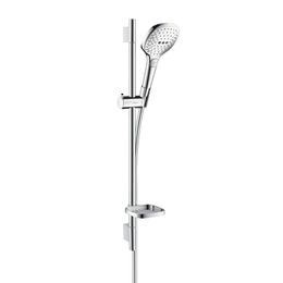Hansgrohe Raindance Select E Brausegarnitur mit Stange und Ablage, 3 Strahlarten, 26620000,