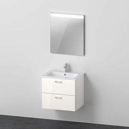 Duravit ME by Starck Waschtisch mit XBase Schrank, mit Spiegel, XB007004545,