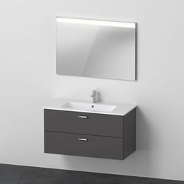 Duravit ME by Starck Waschtisch mit XBase Schrank, mit Spiegel, XB007204949,