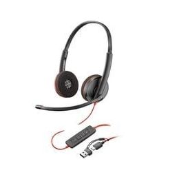 Poly Blackwire 3220, Headset schwarz, Stereo, USB-C