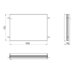 Emco Prime Einbaurahmen f&uuml;r Unterputz-Spiegelschrank, 949700012,