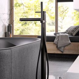 Herzbach Design iX PVD Wannenarmatur, Bodenmontage, Einhebelmischer, 21.132055.2.40,