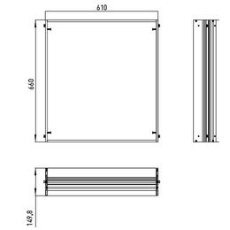 Emco Prestige Einbaurahmen f&uuml;r Lichtspiegel, 989700006,