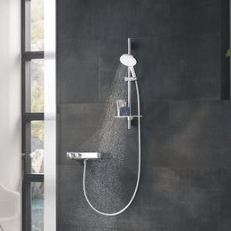 Grohe Rainshower SmartActive Brausegarnitur mit Stange und Ablage, 3 Strahlarten, 26576LS0,