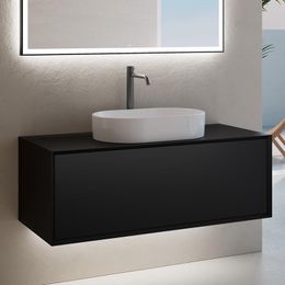 neoro n60 Unterschrank B: 120 cm mit 1 Auszug, Waschtisch wei&szlig;,, BN0928WH+BN0757BM,