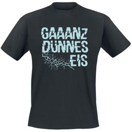 Spr&uuml;che Ganz d&uuml;nnes Eis T-Shirt schwarz in 3XL T2793 - B&C E150 - 1c