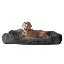 tierlando PEDRO - Orthop&auml;disches Hundebett mit kuscheligem Langflor schwarz/ graphit 1,6 m, 22 cm, 1,1 m