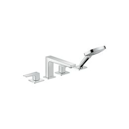 Hansgrohe Fertigmontageset Metropol 4-L-Wannenrand-EHM, m HG, A 197mm, chr (32552000)