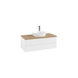 Villeroy & Boch V&B Waschtischunterschrank mit Frontstruktur -Beleuchtung Antao 100x36x50cm, HL, WBP hon. Oa, wh. m Lac ; Villeroy & Boch (L20151MT)