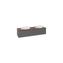 Villeroy & Boch V&B Waschtischunterschrank ohne Frontstruktur Antao 160x50cm, WBP w. wal, Anthrac. m Lac ; Villeroy & Boch (K28012GK)
