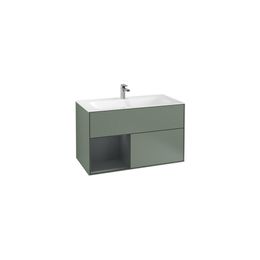 Villeroy & Boch V&B Waschtischunterschrank Finion Reg li md bl. m Lac, Olive Matt Lacquer ; Villeroy & Boch (F030HGGM)
