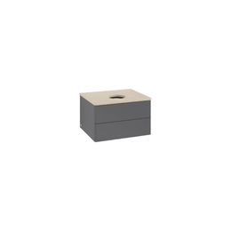 Villeroy & Boch V&B Waschtischunterschrank ohne Frontstruktur Antao 60x36x50cm, WBP botti., Anthrac. m Lac ; Villeroy & Boch (K18013GK)