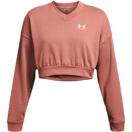 Under Armour Rival Terry Sweatshirt Damen - Gr&ouml;&szlig;e M - rosa