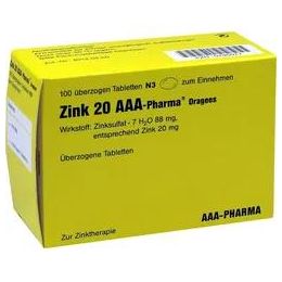 Zink 20 Aaa-Pharma Dragees 100 ST