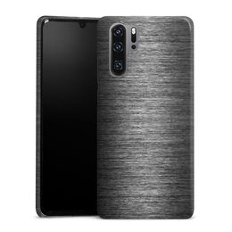 DeinDesign Huawei P30 Pro Handy Premium Case Smartphone Handyh&uuml;lle Schutzh&uuml;lle gl&auml;nzend Metallic Look Metal Anthracite Premium Case