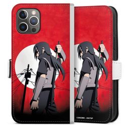 DeinDesign iPhone 12 Pro Handy Klapph&uuml;lle Handyh&uuml;lle aus Kunst Leder wei&szlig; Flip Case Manga Naruto Shippuden Anime Sideflip mit Lasche
