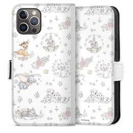 DeinDesign iPhone 12 Pro Handy Klapph&uuml;lle Handyh&uuml;lle aus Kunst Leder wei&szlig; Flip Case Disney Dumbo Bambi Sideflip mit Lasche