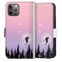 DeinDesign iPhone 12 Pro Handy Klapph&uuml;lle Handyh&uuml;lle aus Kunst Leder wei&szlig; Flip Case Tinkerbells Official Licensed Product Disney Sideflip mit Lasche