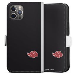 DeinDesign iPhone 12 Pro Handy Klapph&uuml;lle Handyh&uuml;lle aus Kunst Leder wei&szlig; Flip Case Naruto Shippuden Akatsuki Official Licensed Product Sideflip mit Lasche