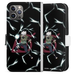DeinDesign iPhone 12 Pro Handy Klapph&uuml;lle Handyh&uuml;lle aus Kunst Leder wei&szlig; Flip Case Naruto Shippuden Official Licensed Product Kakashi Sideflip mit Lasche